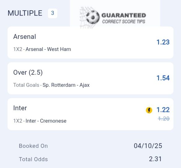 Daily Booking Codes & Bet Slips – BetKing, SportyBet & Betway - Guaranteed Correct Score Tips